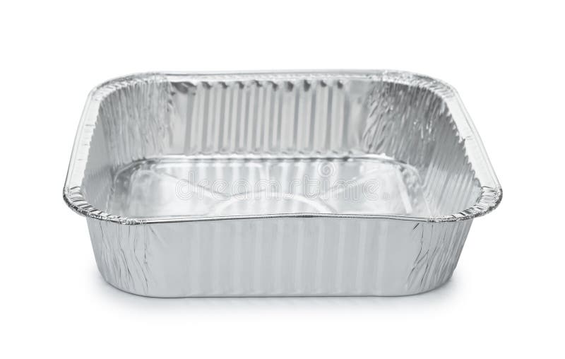 Empty Disposable Square Aluminum Food Foil Container Stock Photo ...
