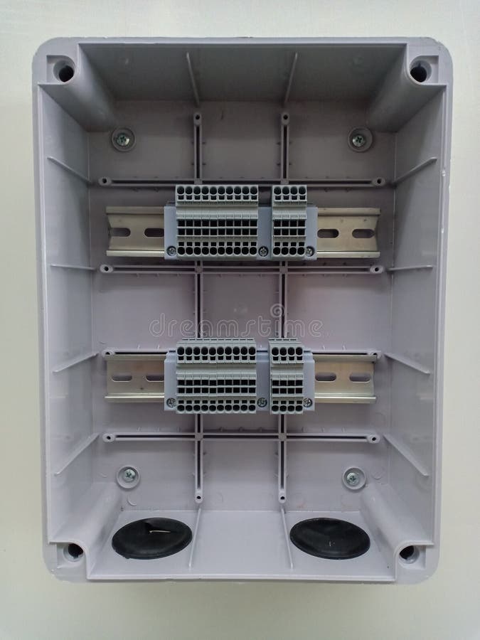 Empty Distribution Box on the White Wall Stock Photo - Image of carton ...