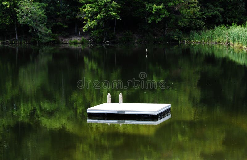Empty Dock on an Empty Pond Stock Photo - Image of : 50964726