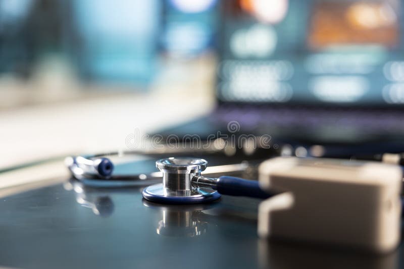 Empty Doctor Office Equipped with Routine Checkup Tools and Devices ...
