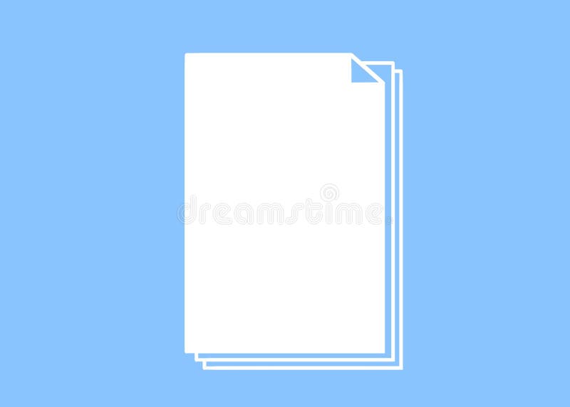 Empty Document with Folded Corner Stock Vector - Illustration of ...
