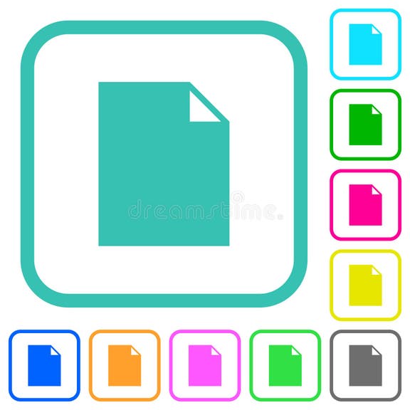 Empty Document Sheet Solid Vivid Colored Flat Icons Stock Vector ...
