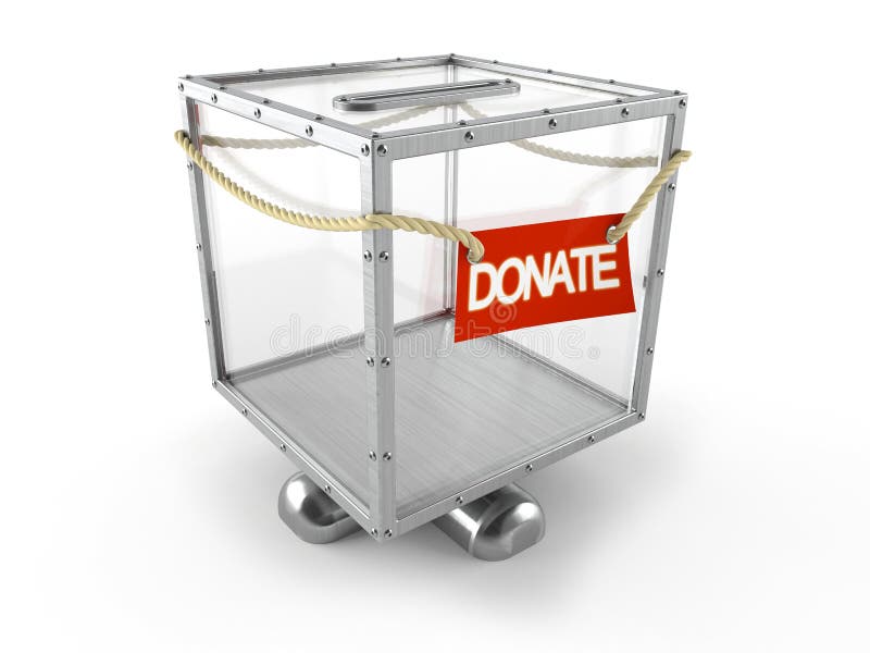Empty donate box stock illustration. Illustration of assistance - 100939683
