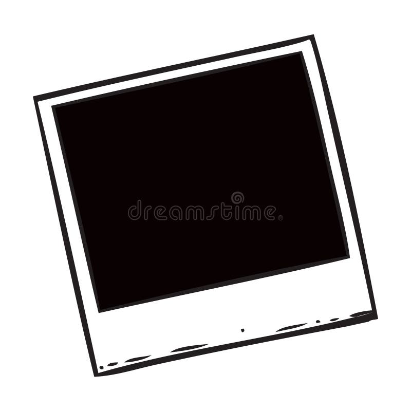 Empty Doodle Instant Retro Photo Frame Illustration Stock Vector ...
