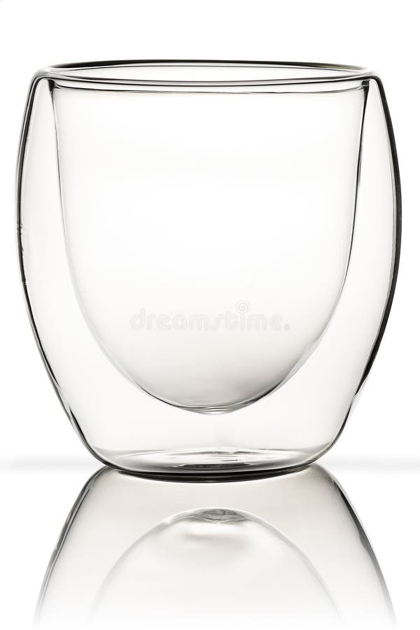 Empty Double Wall Cup Isolated on White Background Stock Photo - Image ...
