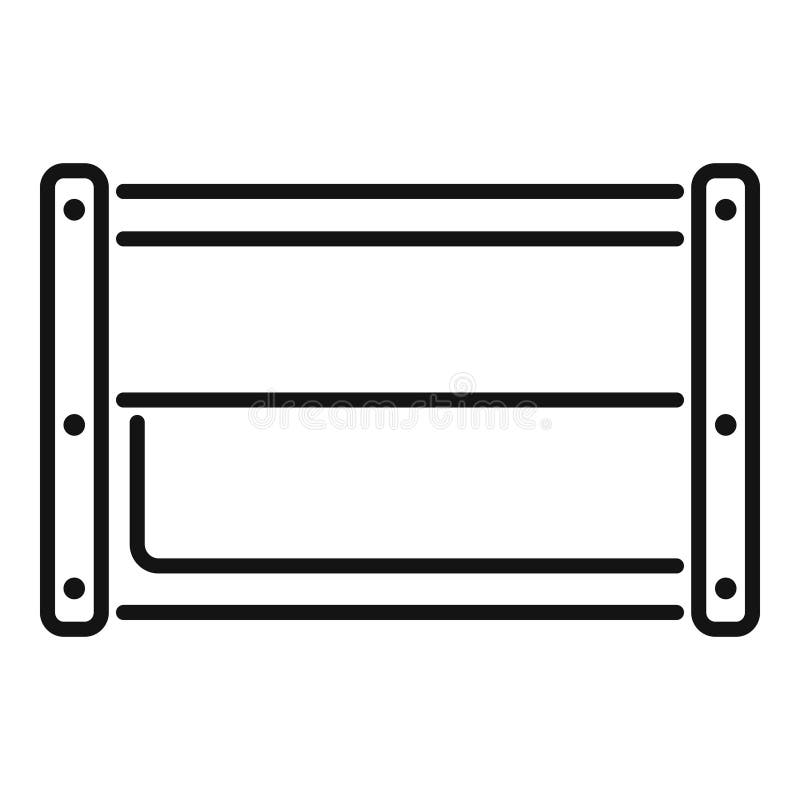 Empty Double Wall Shelf Fixing Icon Showing Storage Stock Vector ...