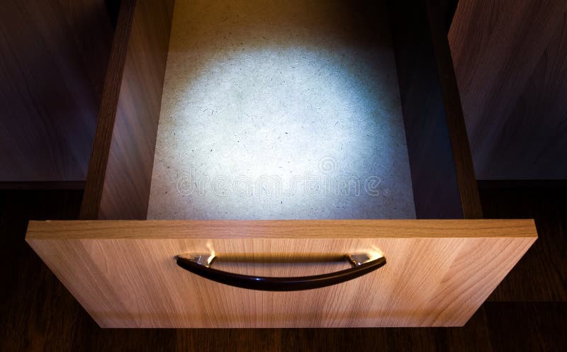 Empty Drawer closeup stock photo. Image of drawer, wardrobe - 137113920