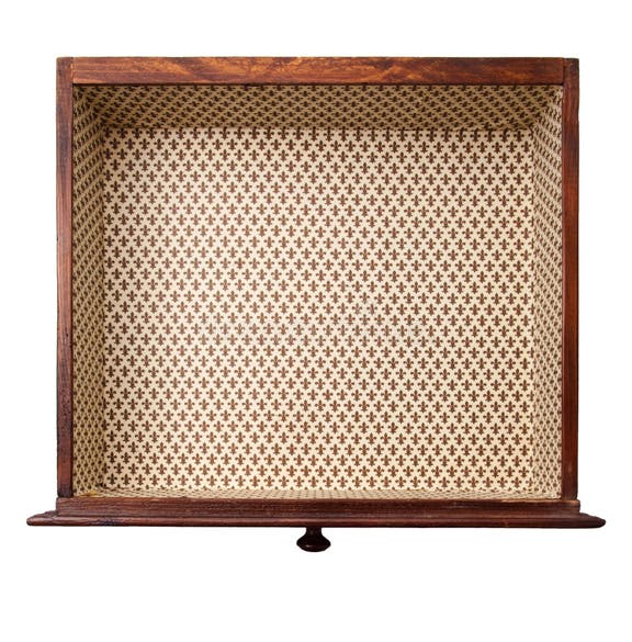 Empty Drawer Seen from Above Stock Photo - Image of antique, scarf ...