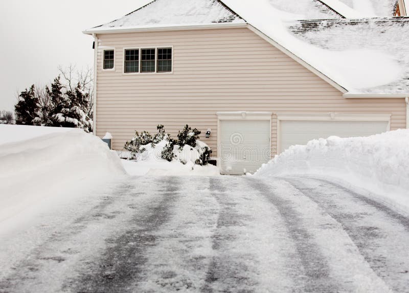 Shoveling Snow stock photo. Image of hard, gray, grey - 13220016
