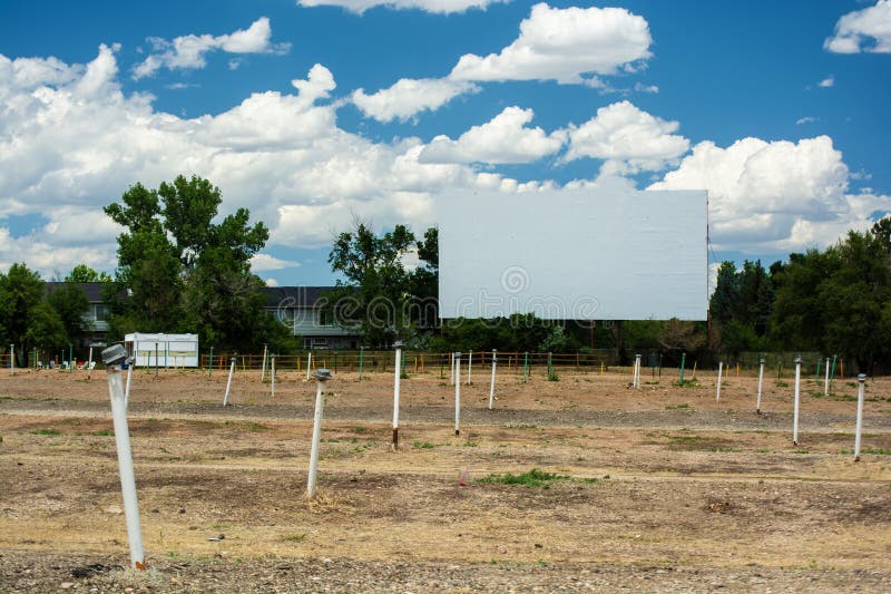 Empty Drive in Movie Theater on a Sunny Summer Day Stock Image - Image ...