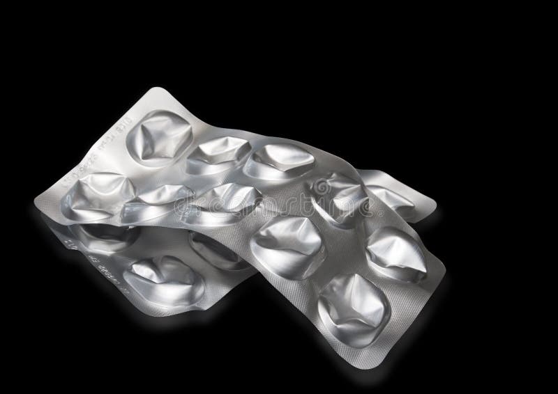 Empty drug packs stock photo. Image of foil, cure, metallic - 18670802