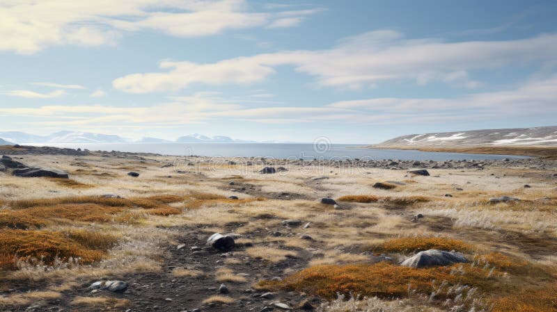 Photorealistic Rendering of a Desolate Coastal Landscape in the Arctic ...