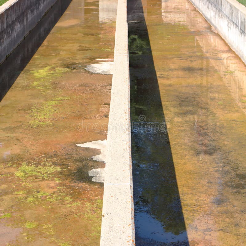 Empty hatchery channels stock photo. Image of river - 176187098