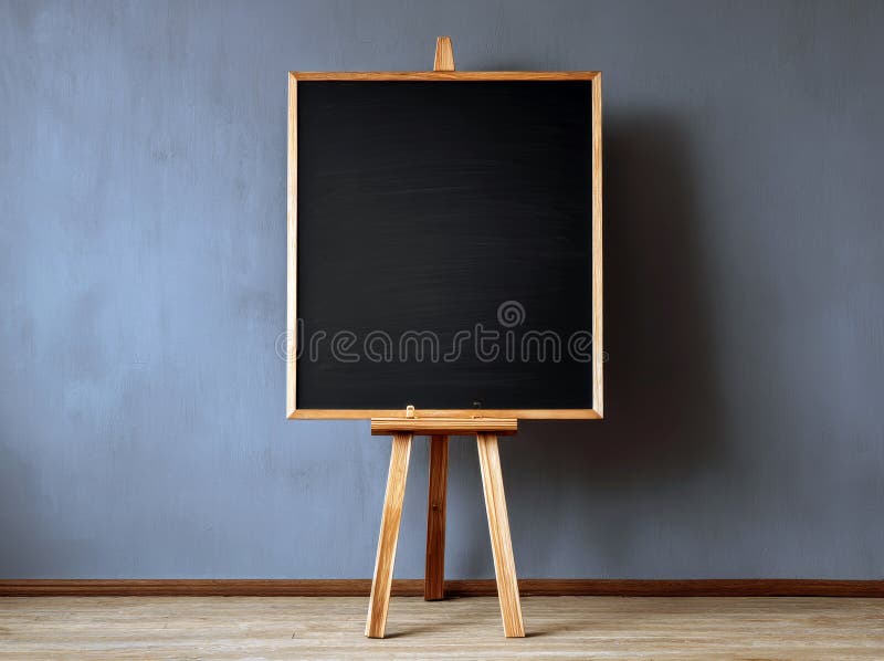 Empty Easel Mockup on Neutral Background. Stock Image - Image of easel ...