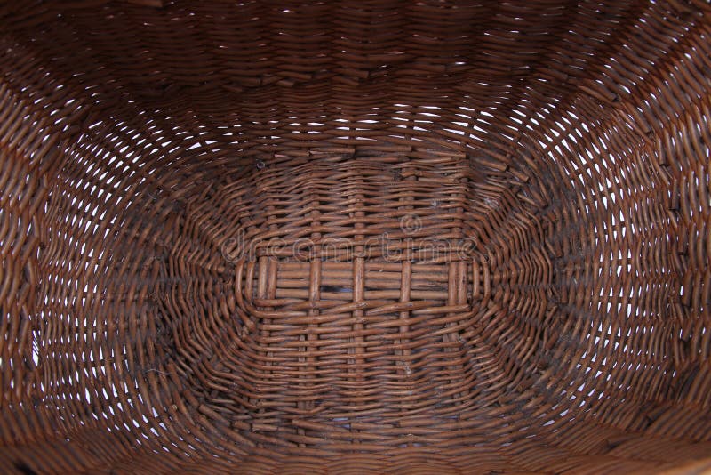 Empty Easter Natural Basket Stock Photo - Image of wicker, wood: 214370138