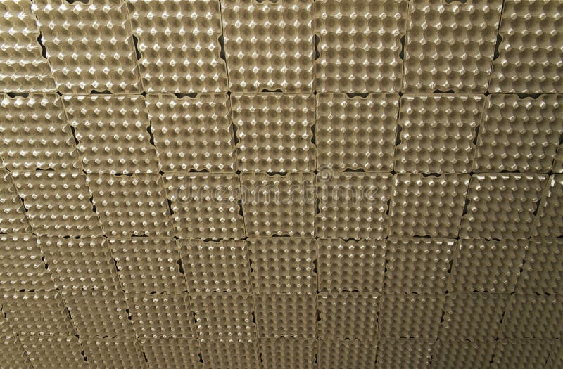 Empty Egg Box Used As Music Studio Acoustic Isolation Texture Stock ...