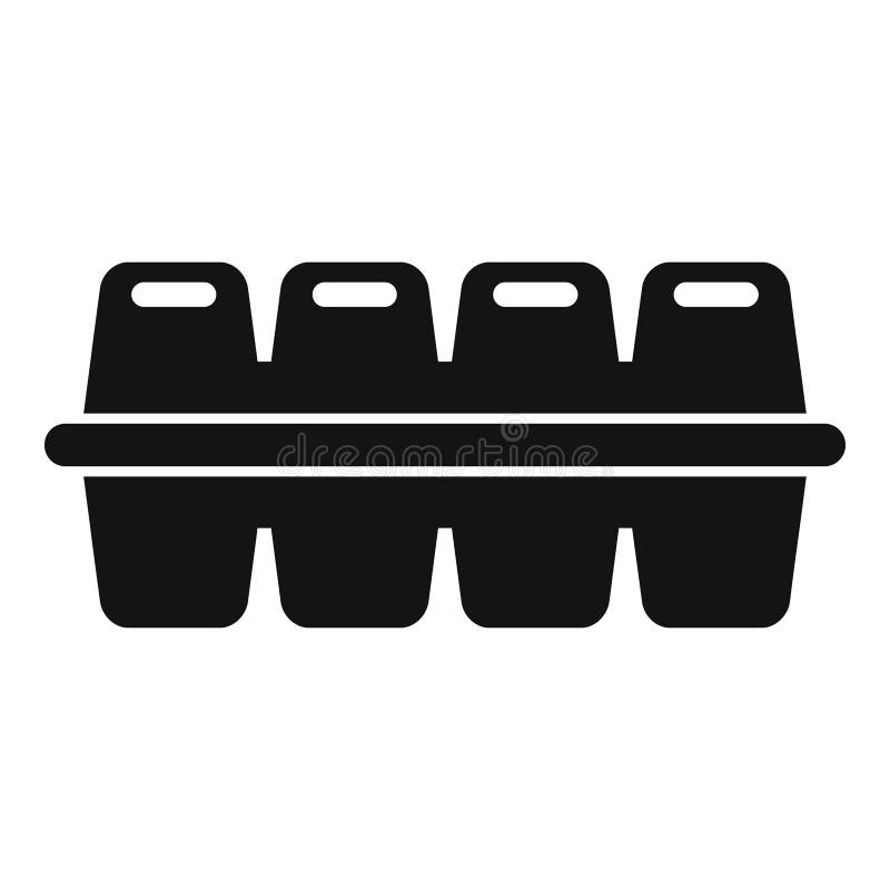 Empty Egg Carton Container Storing Food Product Icon Stock Vector ...