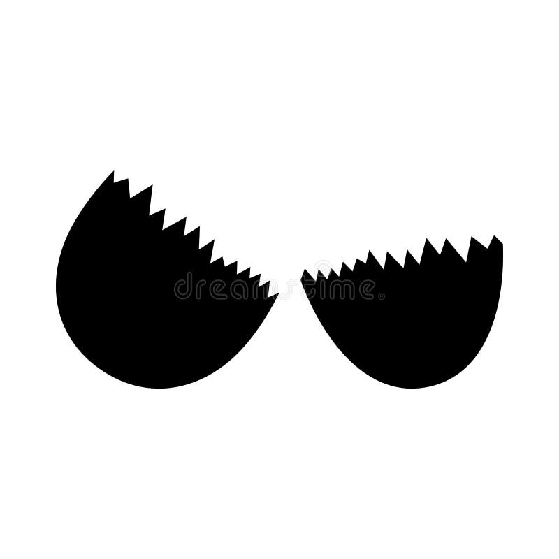 Empty Egg Shell Icon stock vector. Illustration of farm - 212167783