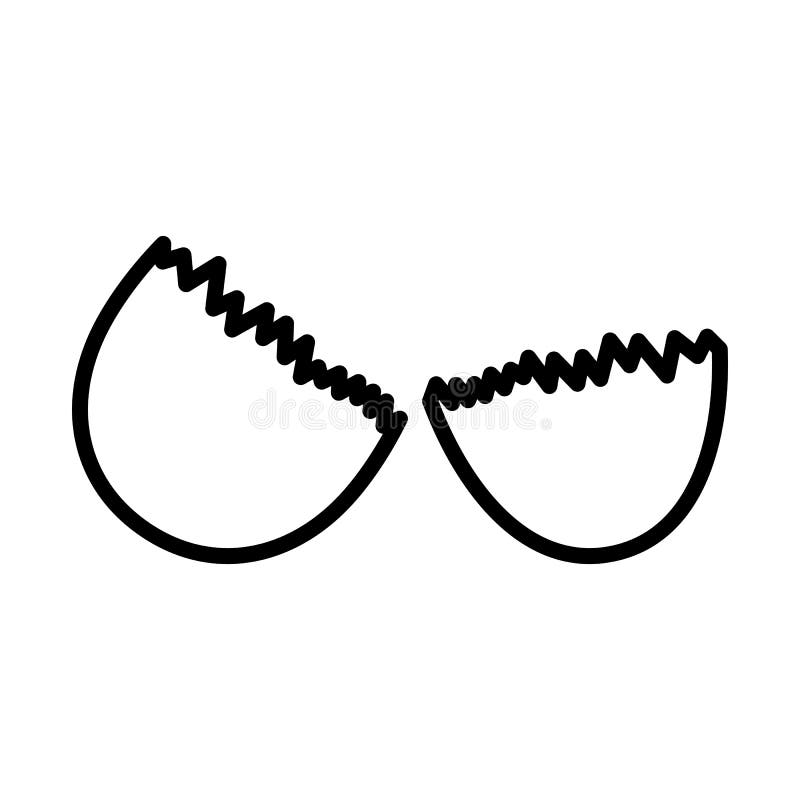 Empty Egg Shell Icon stock vector. Illustration of character - 241425376