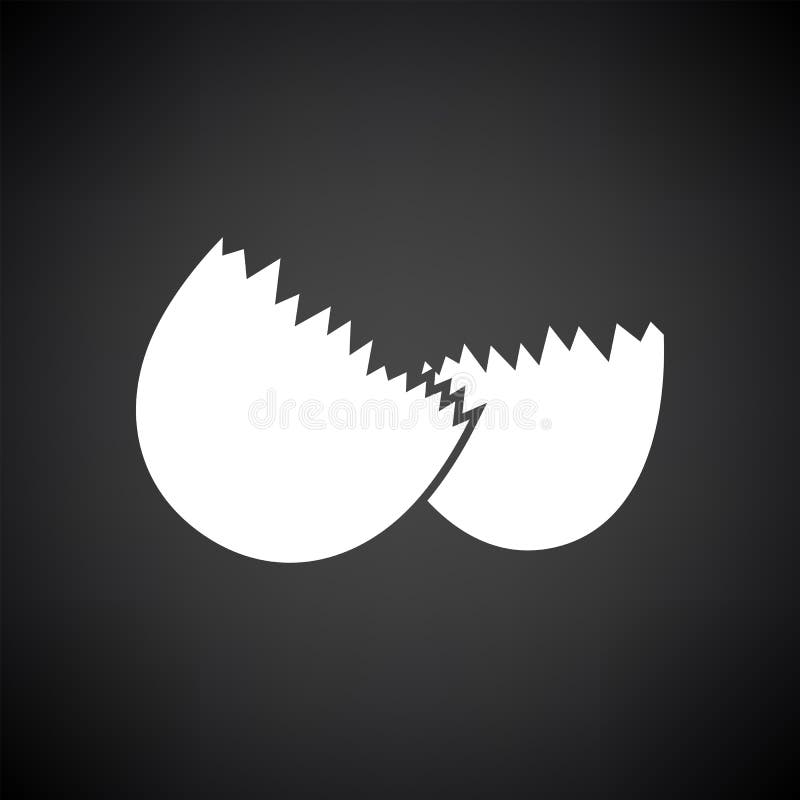 Empty Egg Shell Icon stock vector. Illustration of icon - 211908596