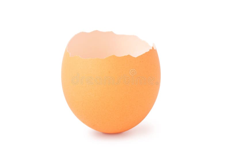 Empty Egg Shell Isolated on White Background Stock Photo - Image of ...