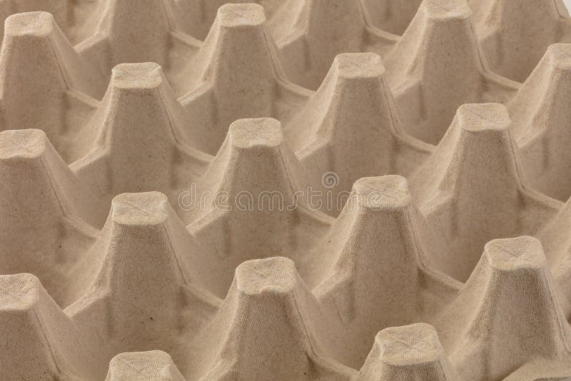 Empty Egg Tray. Front View from Above Stock Photo - Image of paperboard ...