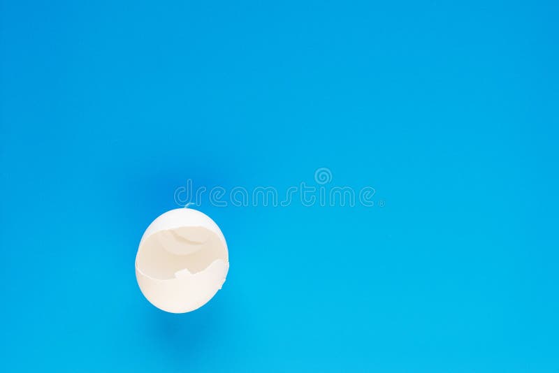 The Shell of the Eggs on a Blue Background Stock Image - Image of life ...