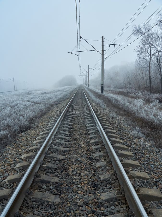 Empty Electric Mainline Railroad Stock Image - Image of road, electric ...