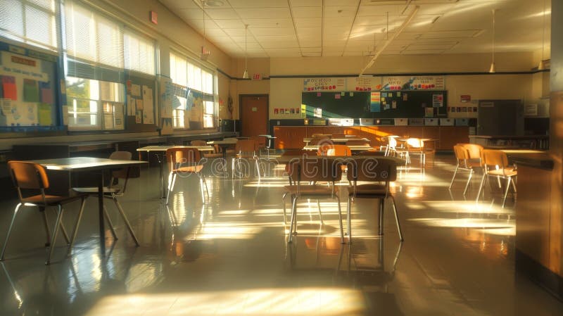 Empty Elementary School Classroom a Nostalgic and Anticipatory Back To ...