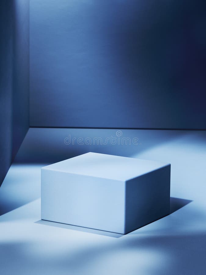 Empty Elevated Base, Blue Toned Image. 3d Computer Graphic Template of ...