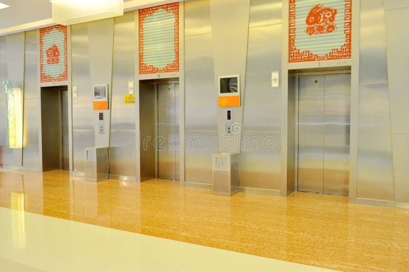 Empty elevator hall stock photo. Image of interior, lift - 17965002