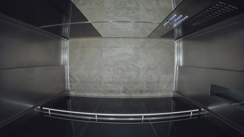Empty Elevator Stairs with Glass Railling Stock Video - Video of shiny ...
