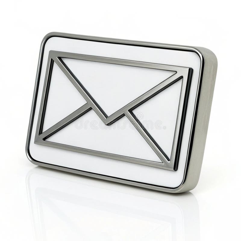 Empty Email Isolated on White Background Stock Illustration ...