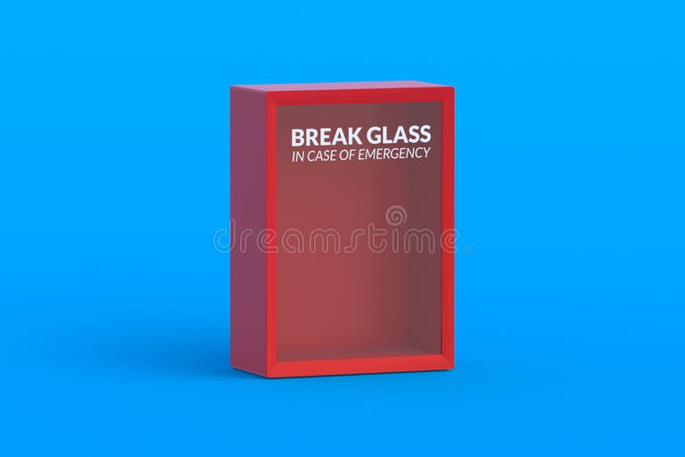 Empty Emergency Box with Breakable Glass Stock Illustration ...