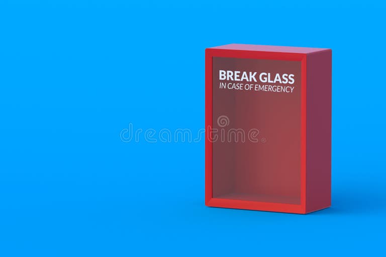 Empty Emergency Box with Breakable Glass Stock Illustration ...