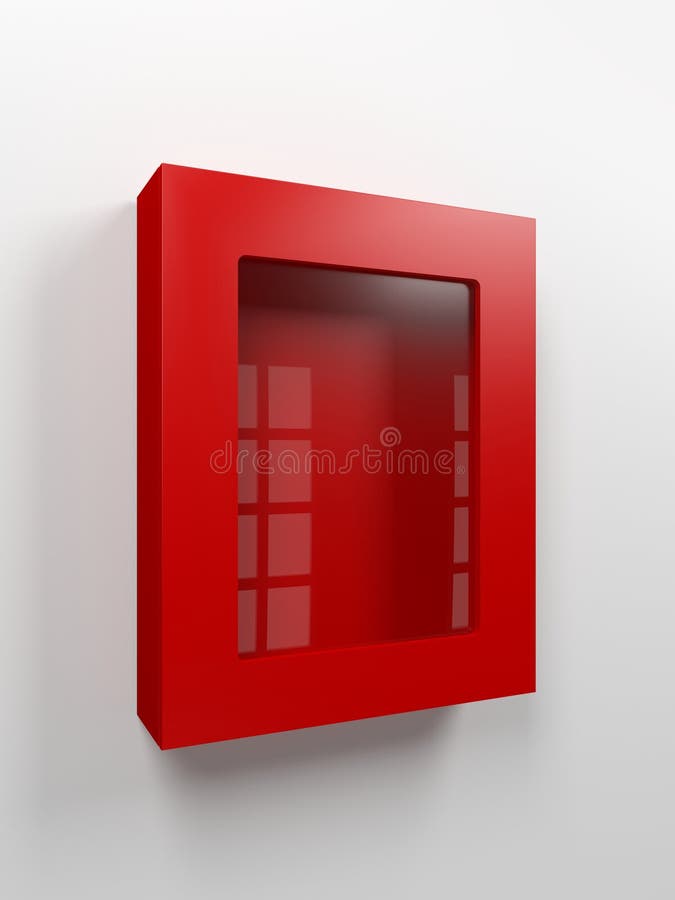 Empty Emergency Box. Red Color Stock Illustration - Illustration of ...