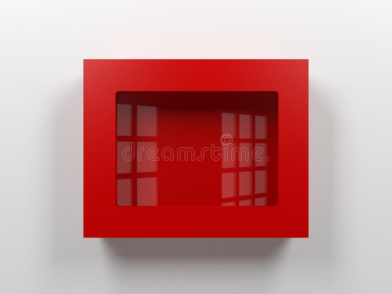 Empty Emergency Box. Red Color Stock Illustration - Illustration of ...