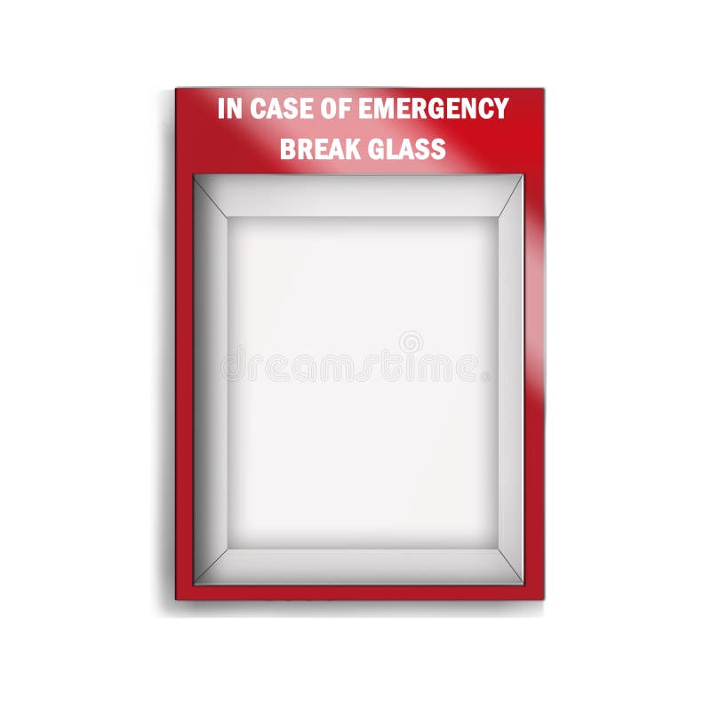 Break in Case of Emergency Red Box Stock Illustration - Illustration of ...