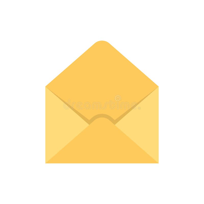 Empty envelope flat icon stock vector. Illustration of email - 142539670