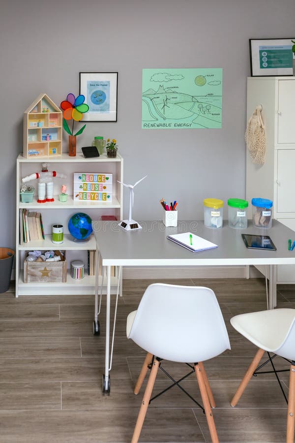 Empty Environmental Classroom Ready for Ecology Class Lesson Stock ...