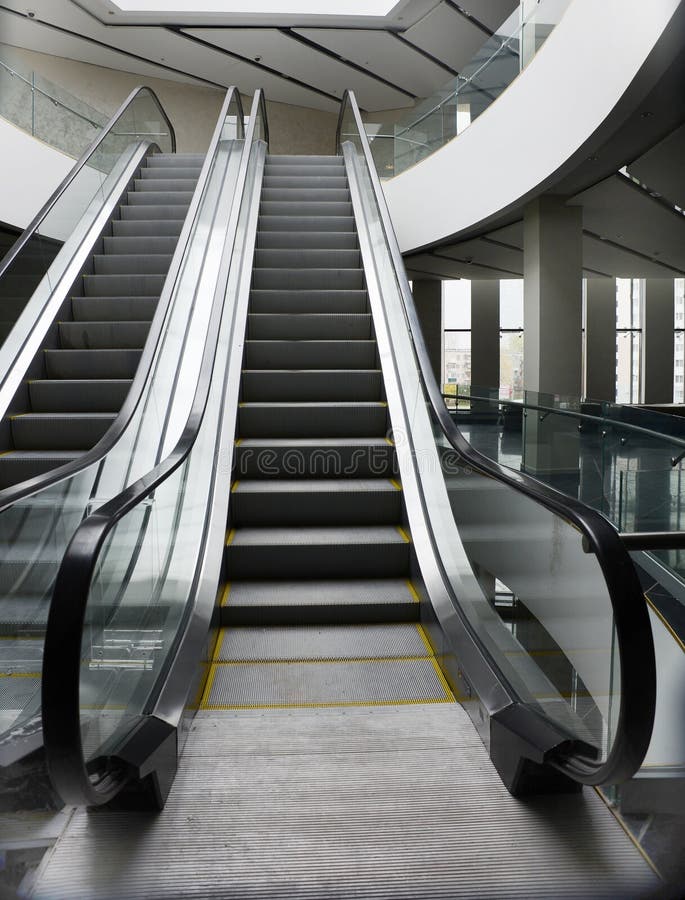 Empty escalator stock photo. Image of steps, motion, buildings - 34740902