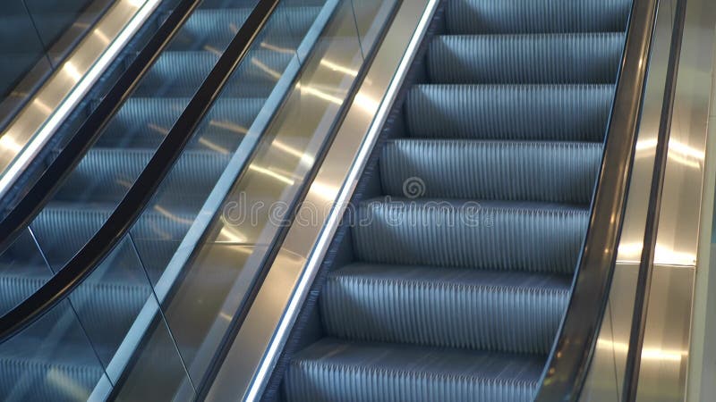 Empty Escalator in a Shopping Mall Stock Footage - Video of retail ...