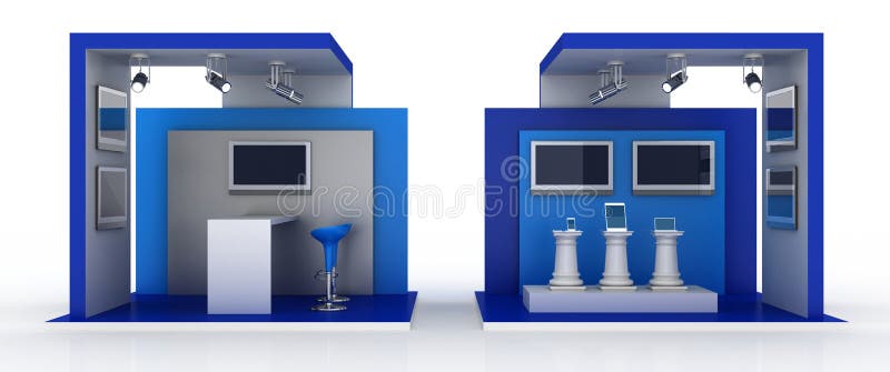Empty Exhibition Booth, Copy Space Illustration Stock Illustration ...