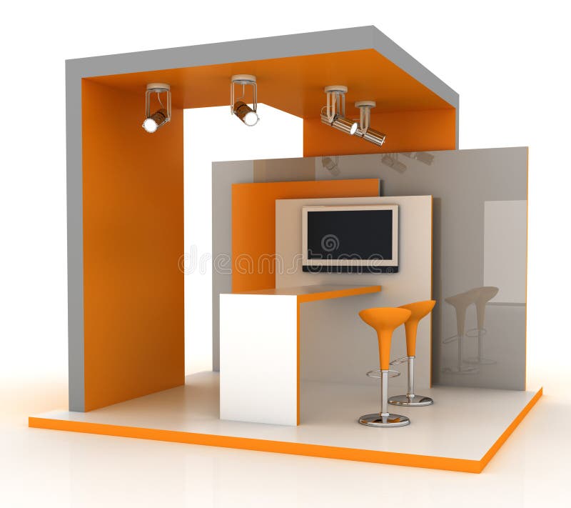 Empty Exhibition Booth, Copy Space Illustration Stock Illustration ...