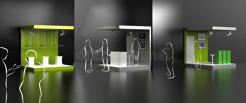 Empty Exhibition Booth, Copy Space Illustration Stock Illustration ...