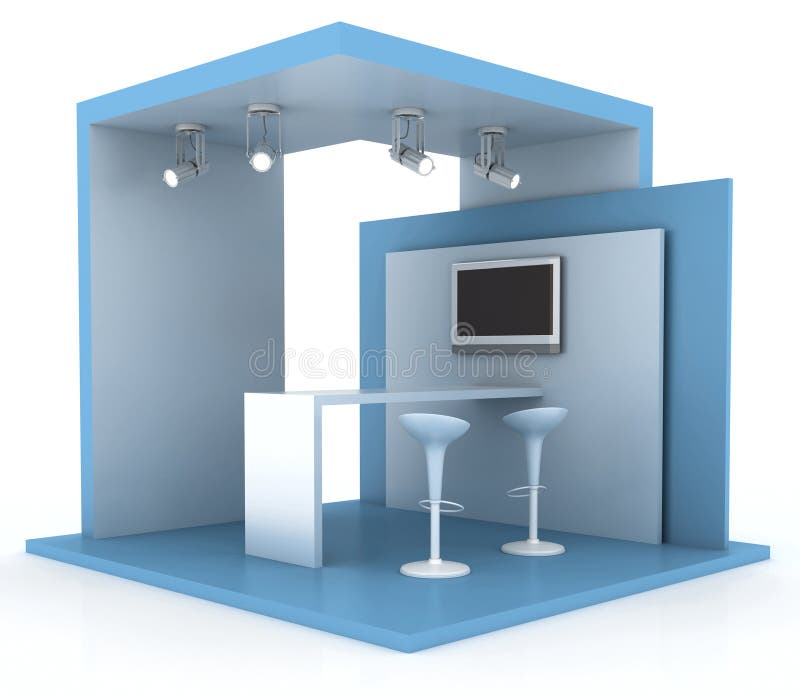 Empty Exhibition Booth, Copy Space Illustration Stock Illustration ...