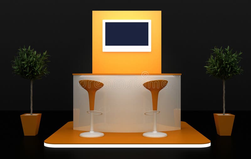 Empty Exhibition Booth, Copy Space Illustration Stock Illustration ...