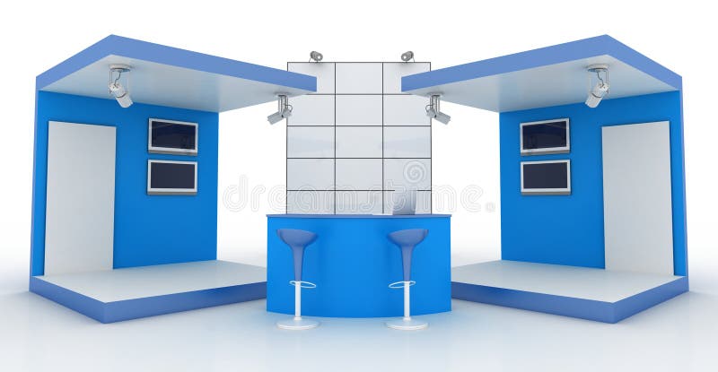 Empty Exhibition Booth, Copy Space Illustration Stock Illustration ...