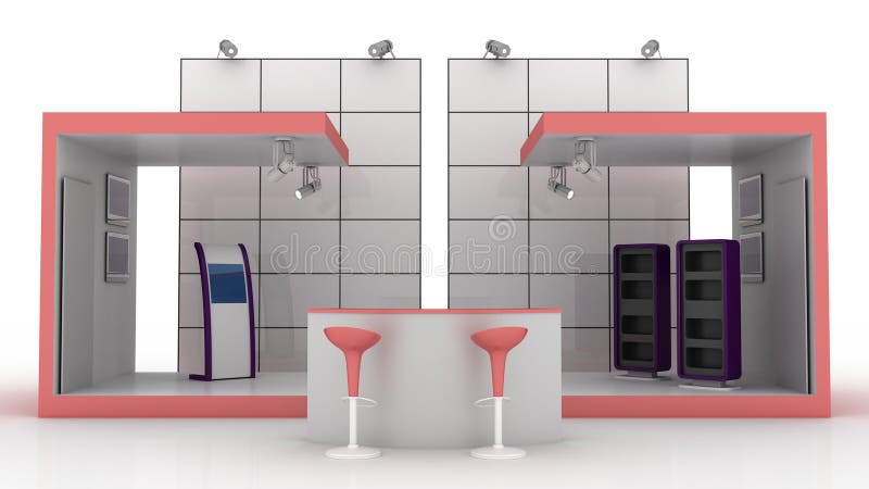 Empty Exhibition Booth, Copy Space Illustration Stock Illustration ...