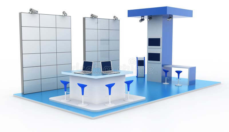 Empty Exhibition Booth, Copy Space Illustration Stock Illustration ...